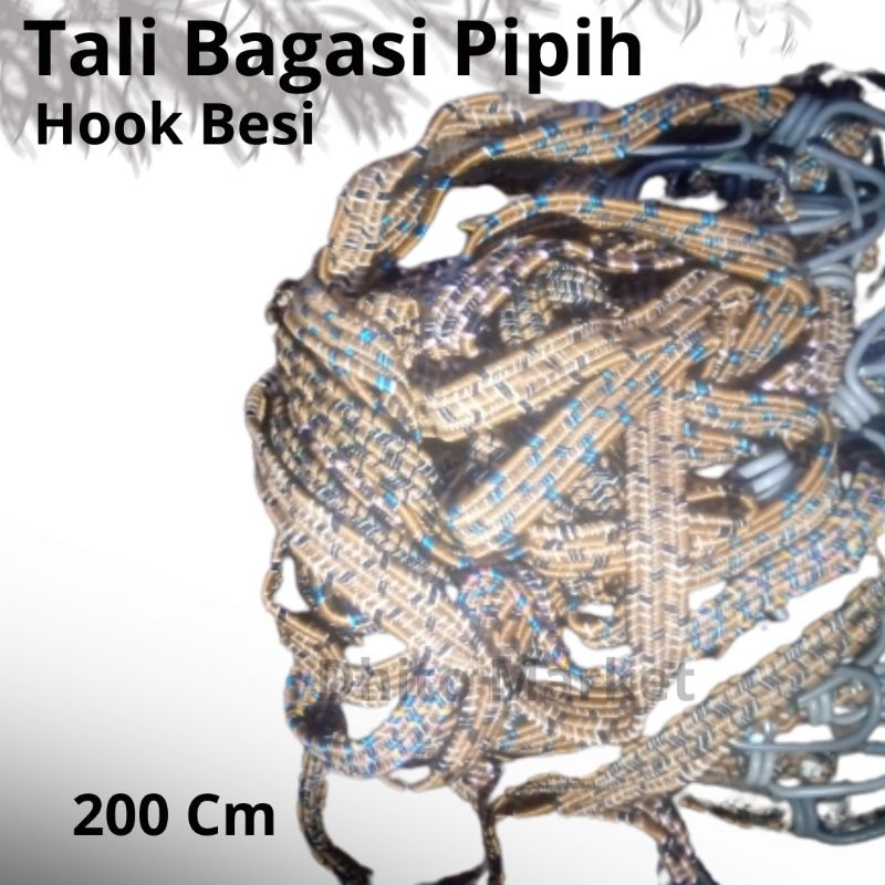 Jual Tali Bagasi Motor Pipih Hook Besi Ukuran 300 Cm / Pengikat Barang ...
