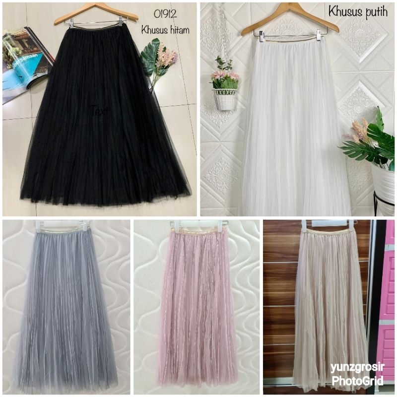 Jual Rok Tutu Panjang Polos 4 Lapis dan Motif Impor 3lapis Lis Gold ...