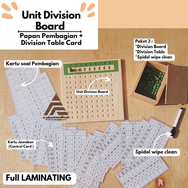 Jual Unit Division Board Montessori Papan Pembagian | Shopee Indonesia