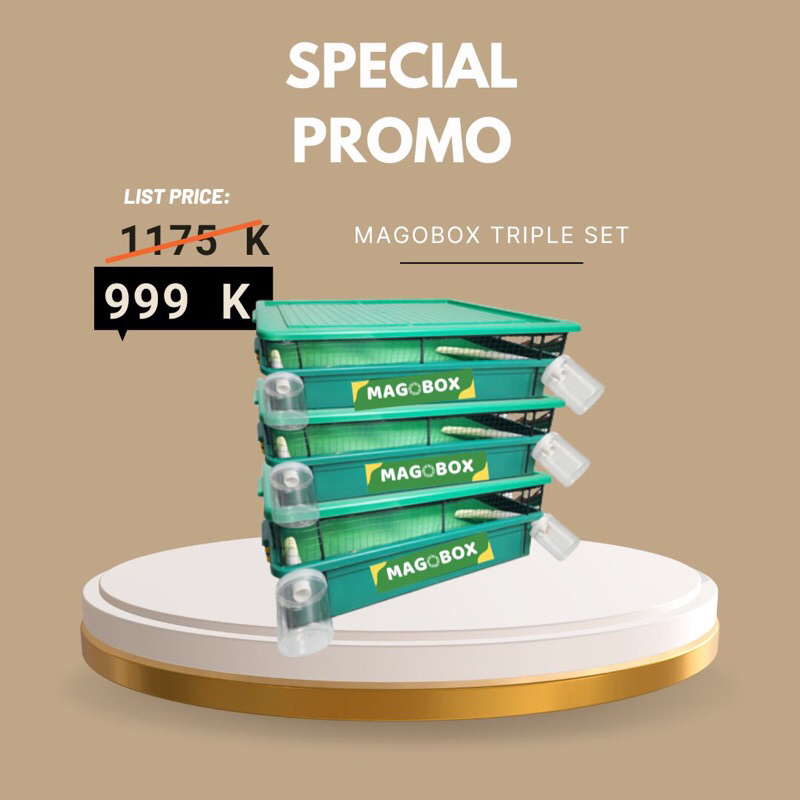 Jual Magobox Triple Set Paket Budidaya Maggot Bertingkat Skala Rumah ...