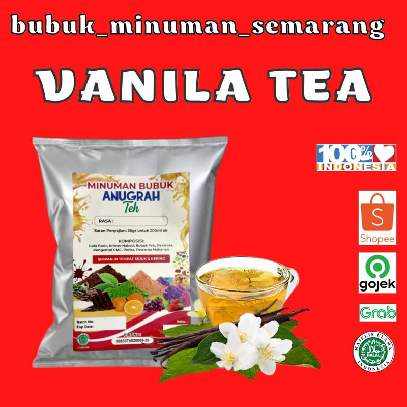 Jual Bubuk Minuman Vanila Vanilla Tea Reguler 500gram | Shopee Indonesia