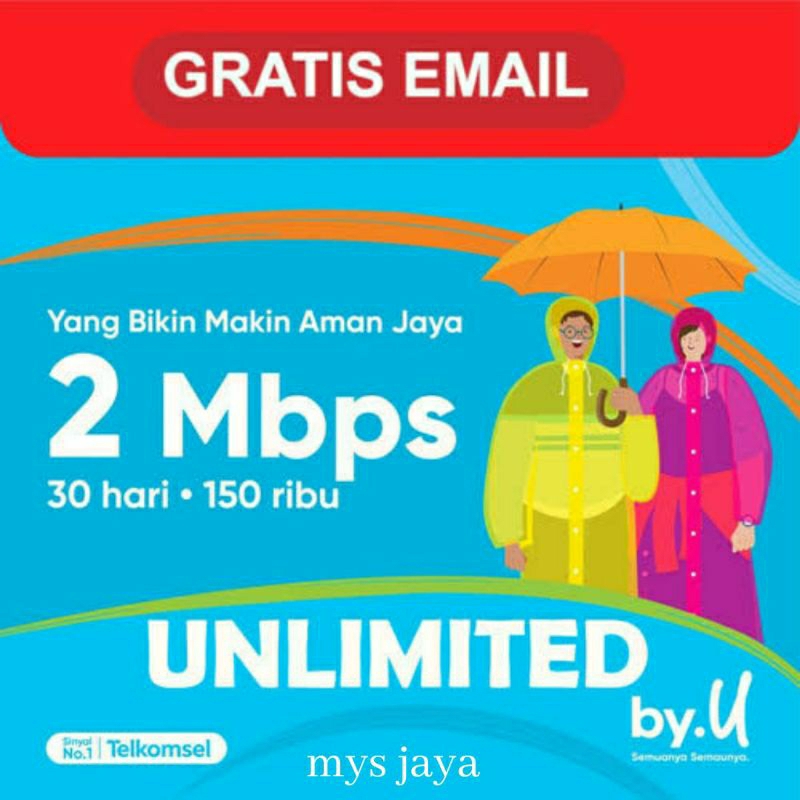 Jual Kartu Byu unlimited 2mbps 30 hari / kartu perdana telkomsel unlimited | Shopee Indonesia