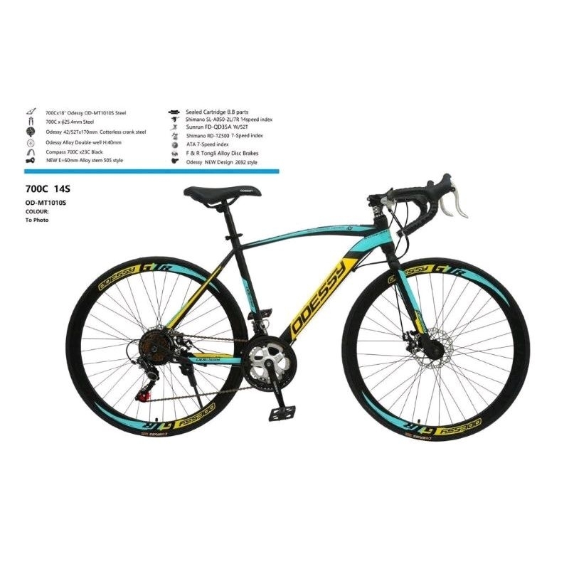 Jual Sepeda Balap ODESSY ROAD BIKE MT10105 Simano 2x7 Speed | Shopee ...