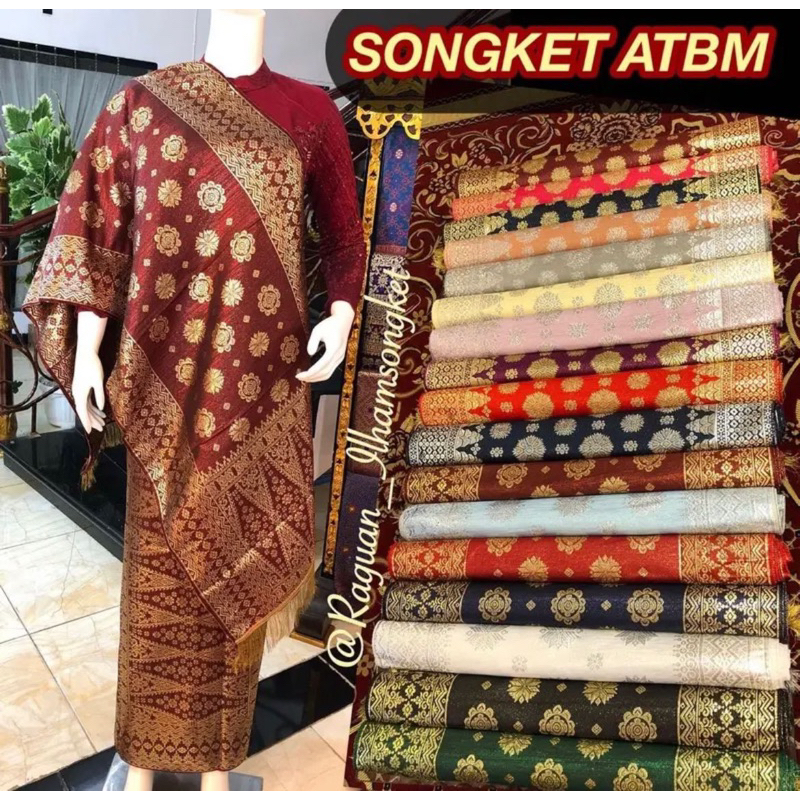 Jual ( BISA COD ) Songket ATBM / Songket Tenun Palembang / Songket Dan ...