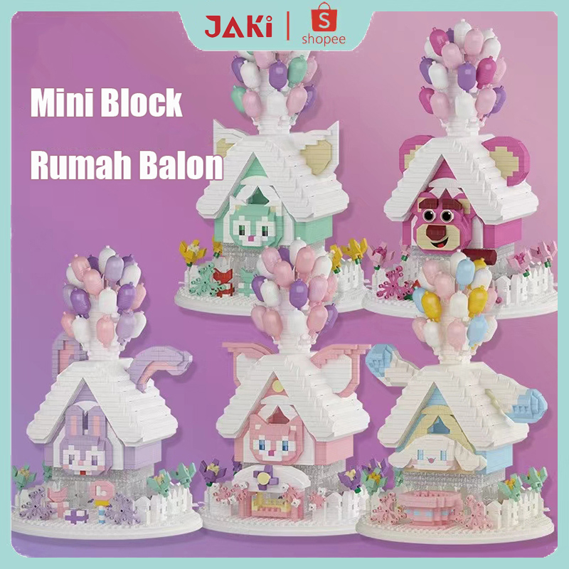 Jual JAKI Mainan Asyik Blok Bangunan Rumah Balon Apung, Model Rakitan ...