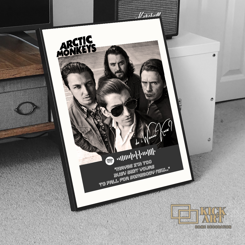 Jual Poster Arctic Monkey Lirik Spotify + Frame | Shopee Indonesia