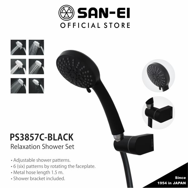 Jual SAN-EI Relaxation Shower Set PS3857C-Black | Shower Tangan Set | Shopee Indonesia