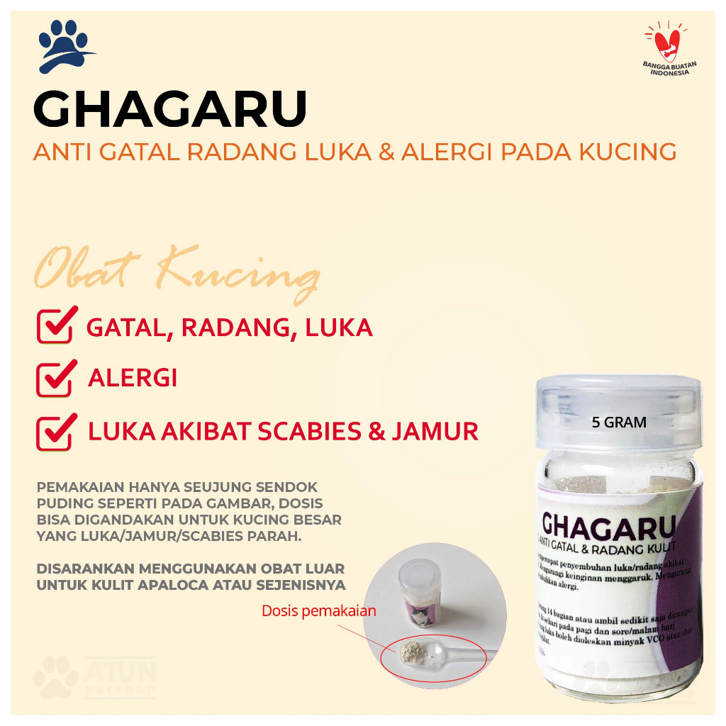 Jual Ghagaru Formula Baru Vitamin Kucing Anti Gatal Alergi Radang ...