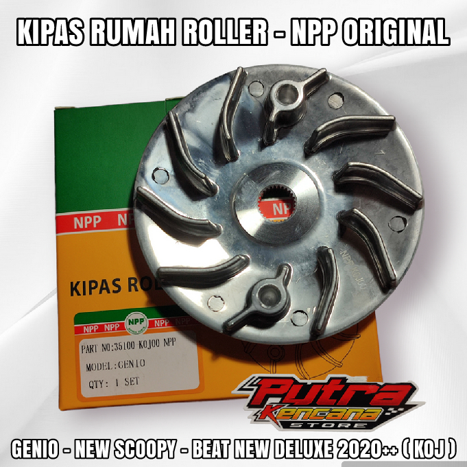 Jual KIPAS RUMAH ROLLER - BEAT NEW DELUXE, GENIO, NEW SCOOPY 2020++ ( KOJ ) - NPP ORIGINAL ...