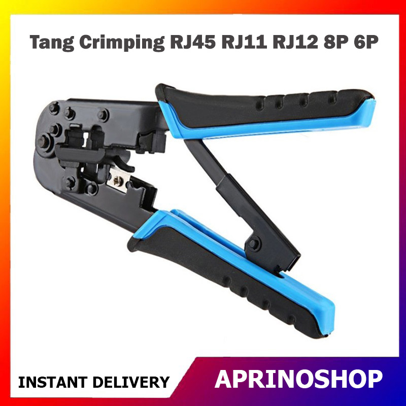 Jual Tang Crimping RJ45 RJ11 RJ12 8P 6P Crimping Tool Cat5/6 Strip ...