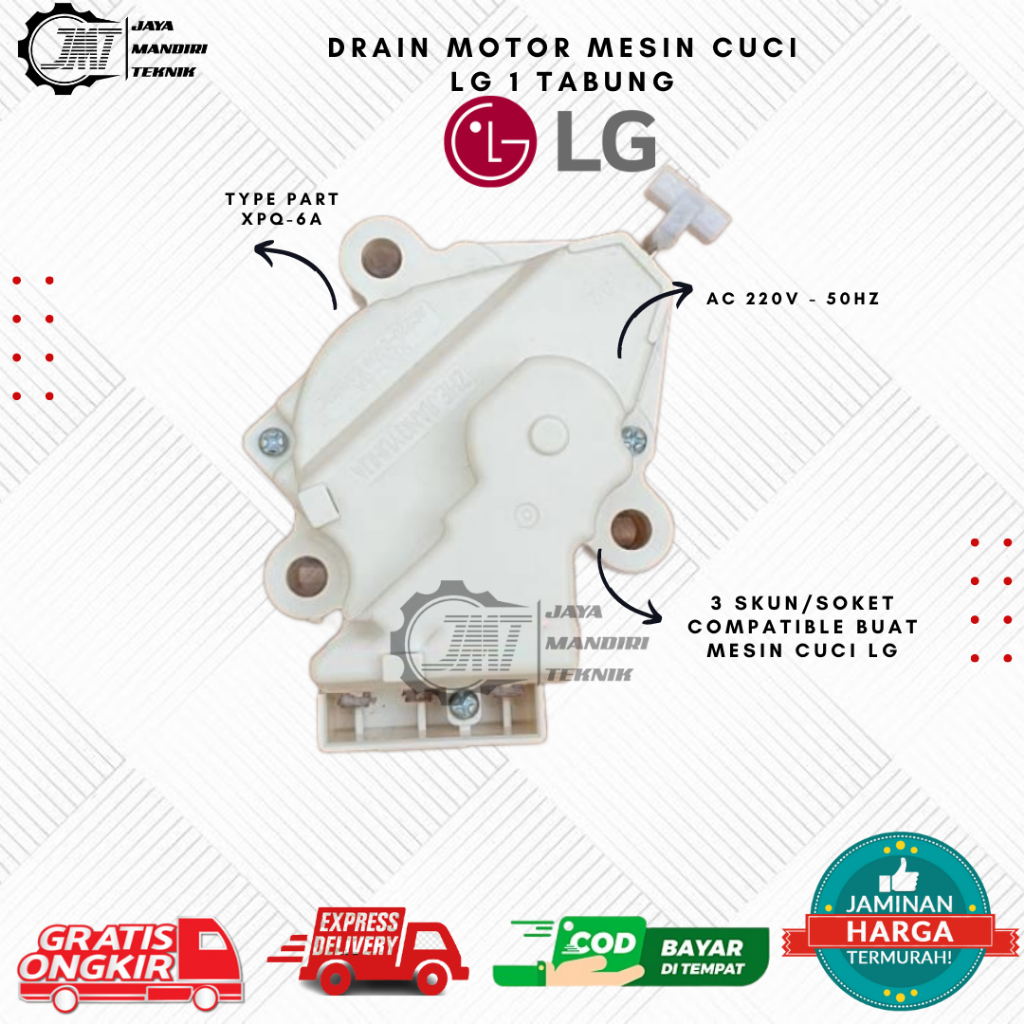Jual DRAIN MOTOR MESIN CUCI LG 1 TABUNG MOTOR DRAIN LG DAIICHI RESPON ...