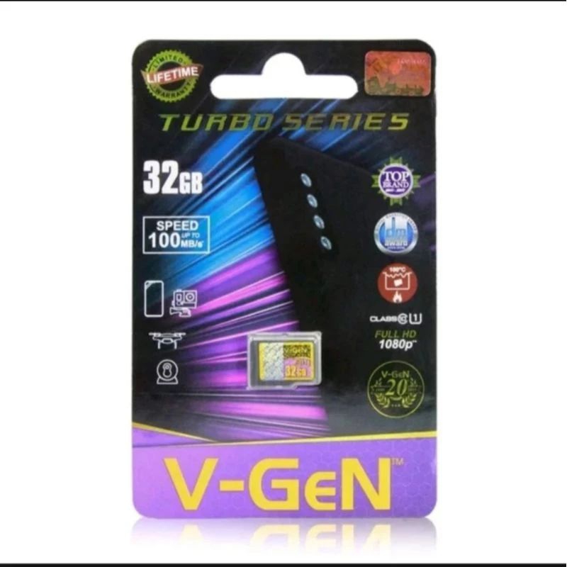 Jual Micro SD V-Gen 32GB Class 10 Turbo Series 100% Original | Shopee ...