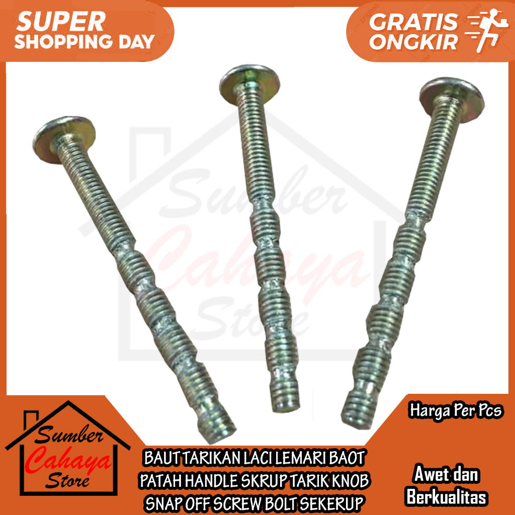 Jual BAUT TARIKAN LACI LEMARI BAOT PATAH HANDLE SKRUP TARIK KNOB SNAP ...