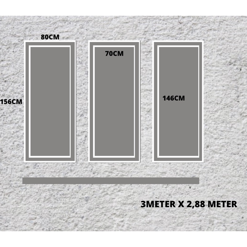 Jual Paket Wall Moulding Kayu Ukuran Dinding 3M x 2,8M Pemasangan ...