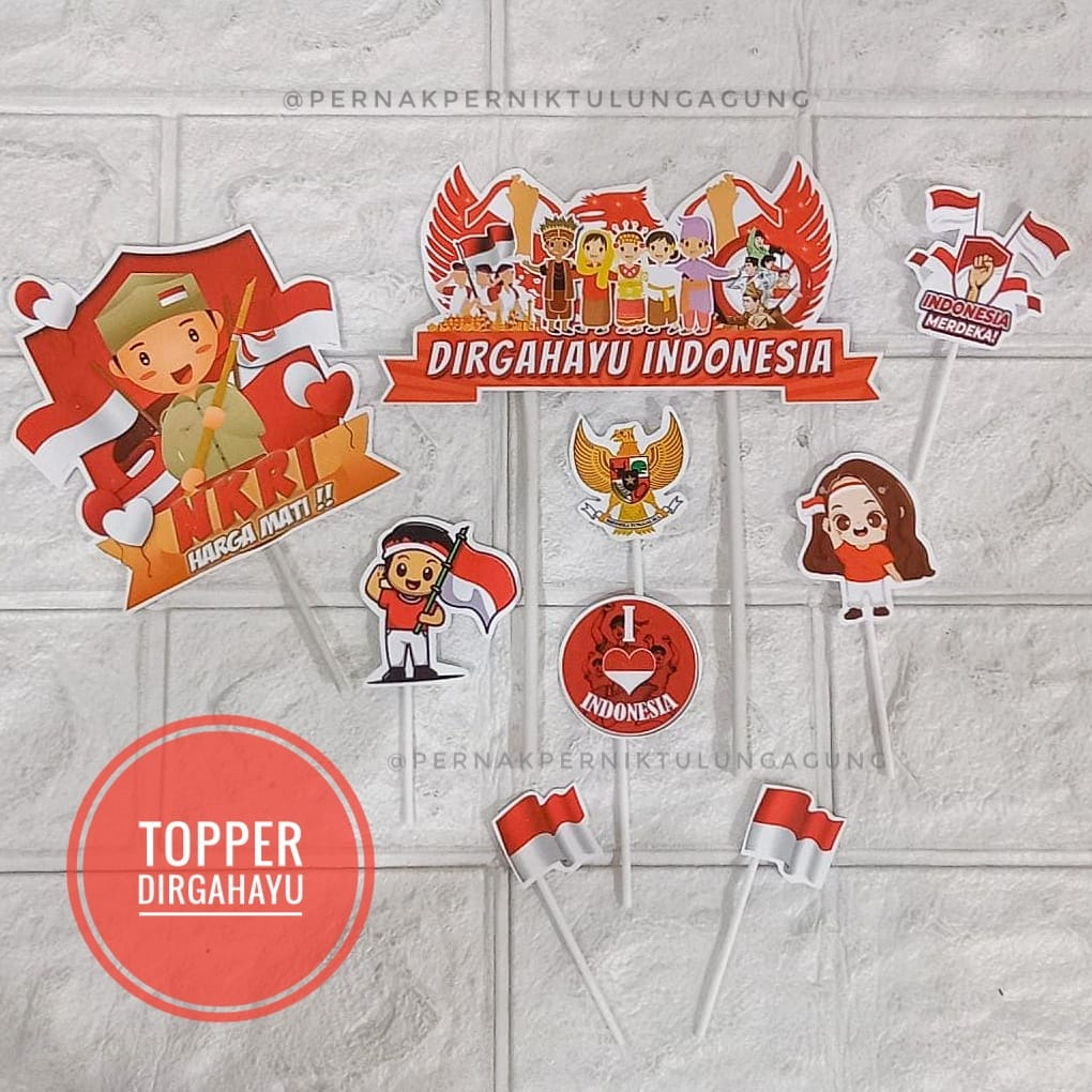 Jual Topper Karakter / Cake Topper Tema Agustusan | Shopee Indonesia