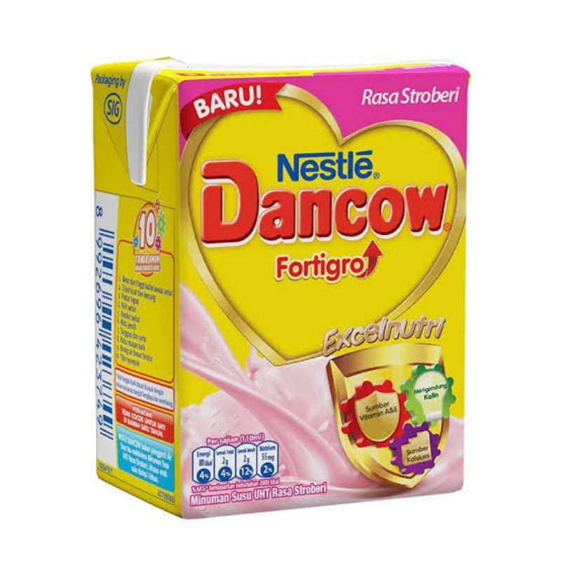 Jual DANCOW UHT STRAWBERRY 110ML | Shopee Indonesia
