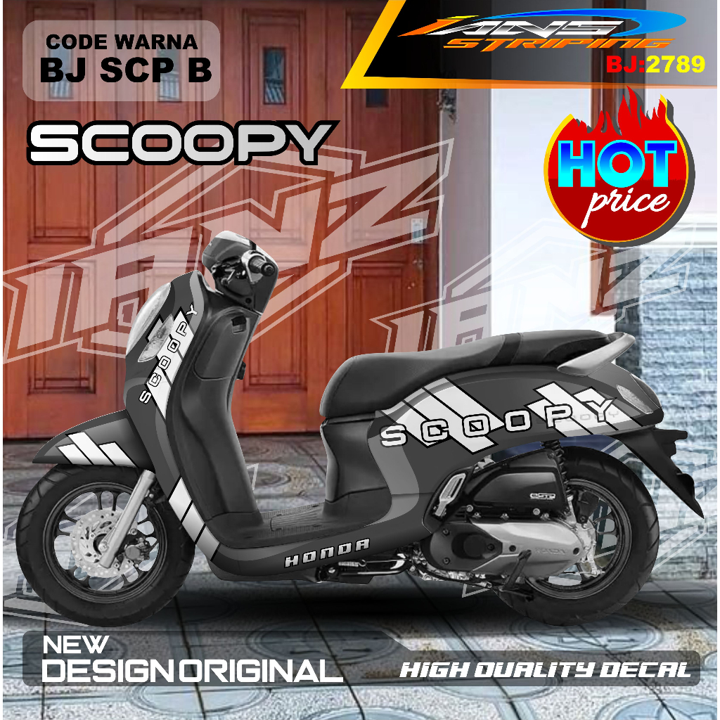 Jual STIKER FULL BODY SCOOPY OLD/NEW TEKS BASIC-STIKER MOTOR BODY DECAL ...