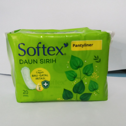 Jual SOFTEX kecil pantyliner 15cm isi 20 pads Daun sirih / mint ...