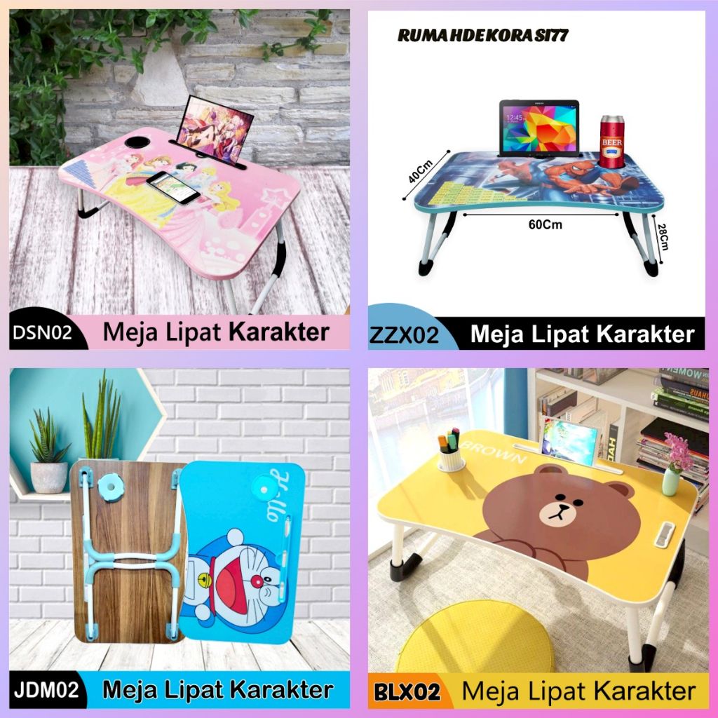 Jual Meja anak karakter Serbaguna Meja Lipat Belajar Meja Laptop ...