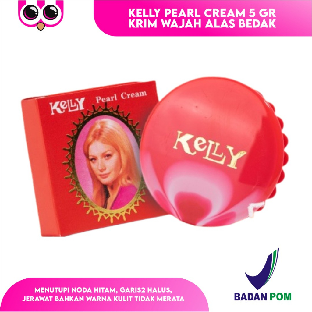 Jual KELLY PEARL CREAM 5 GR KRIM WAJAH ALAS BEDAK BASE MAKEUP | Shopee ...
