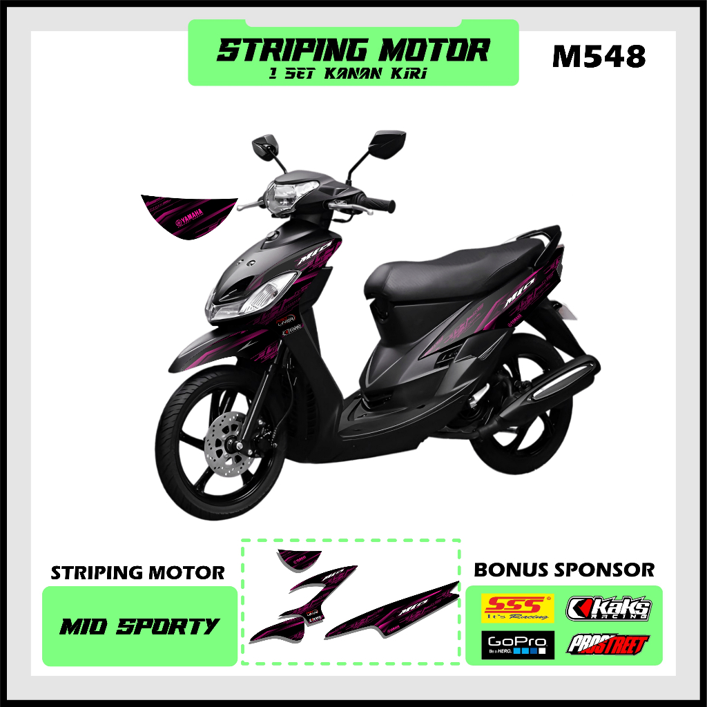 Jual Striping Mio 110 Smile Mio Sporty Semi Fullbody Desain Terbaru ...