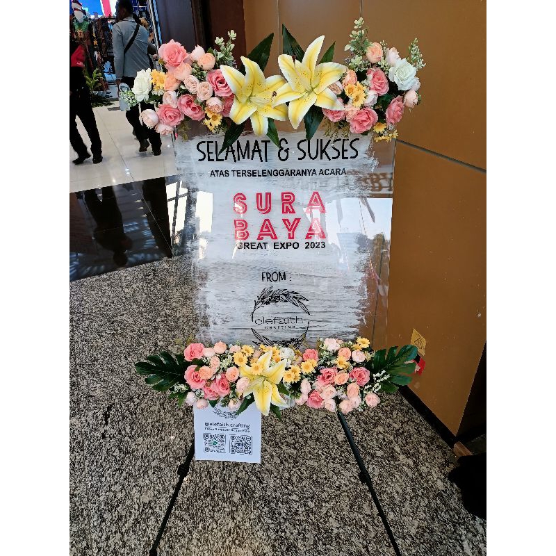 Jual Papan Bunga Akrilik Premium for Wedding | Opening Store/Office ...