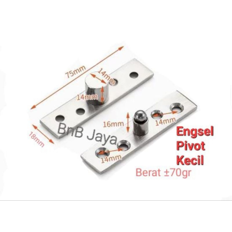 Jual [per PCS] Engsel Pivot Jendela Putar Kecil uk.75x18mm - Per PCS ...