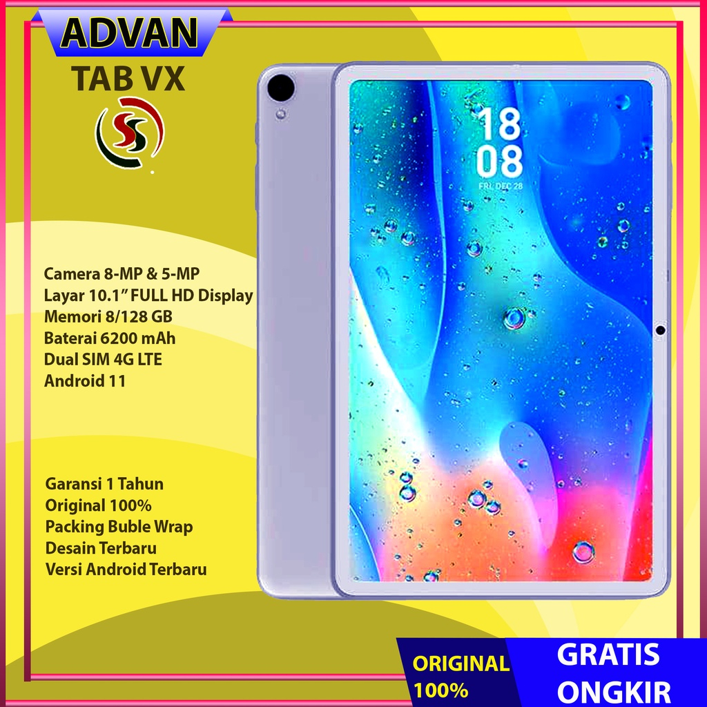 Jual Advan Tab VX Lite 6GB / 128GB 10.4 inch Tiger T618 Android 11 ...