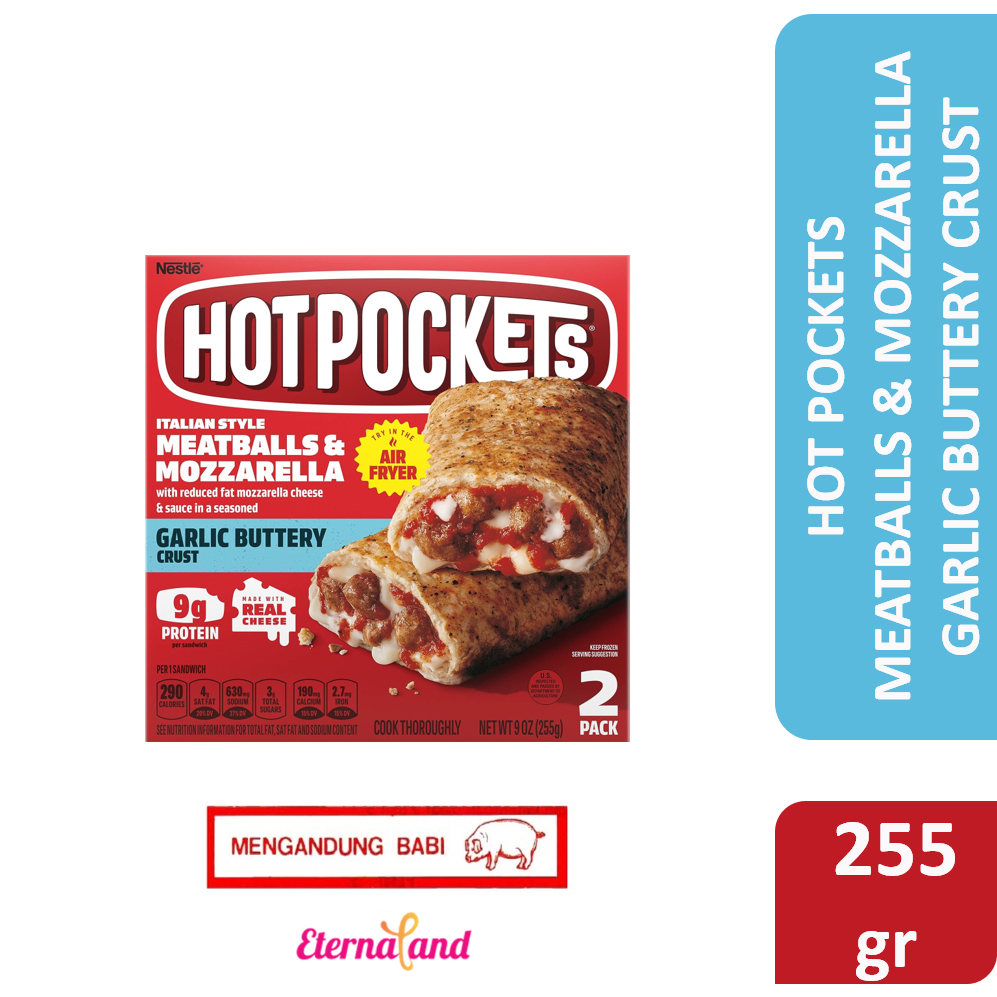 Jual Hot Pockets Italian Style Meatballs & Mozzarella (NON HALAL ...