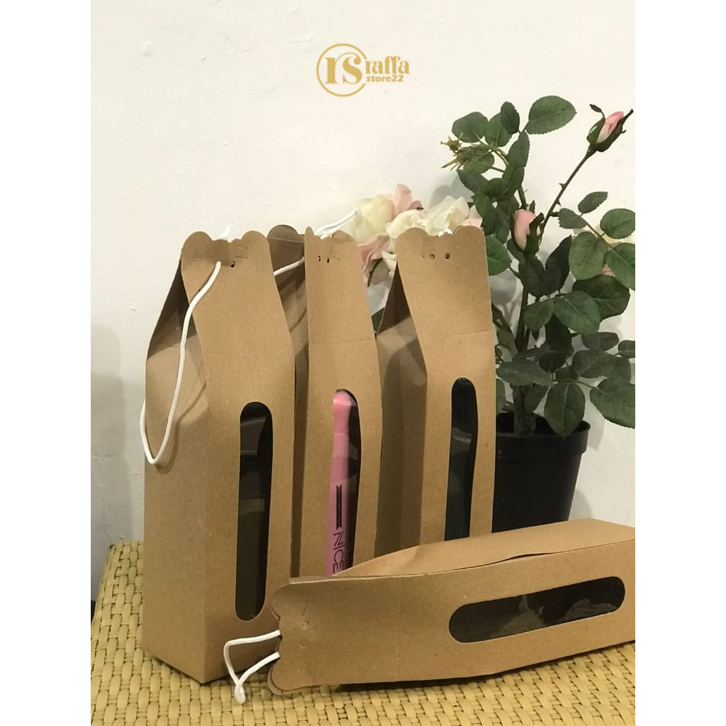 Jual Grosir Box Packing Souvenir Tumblr / Box Botol Paper Craft Coklat ...