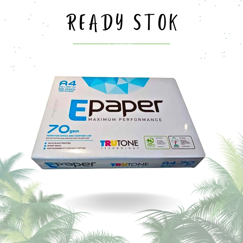 Jual KERTAS/KERTAS PRINT/PAPER HVS EPAPER A4 70GSM | Shopee Indonesia