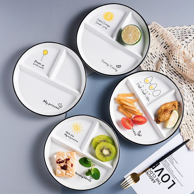 Jual Aesthetic Plate for Diet Divided Ceramic Plate Keramik Estetik ...