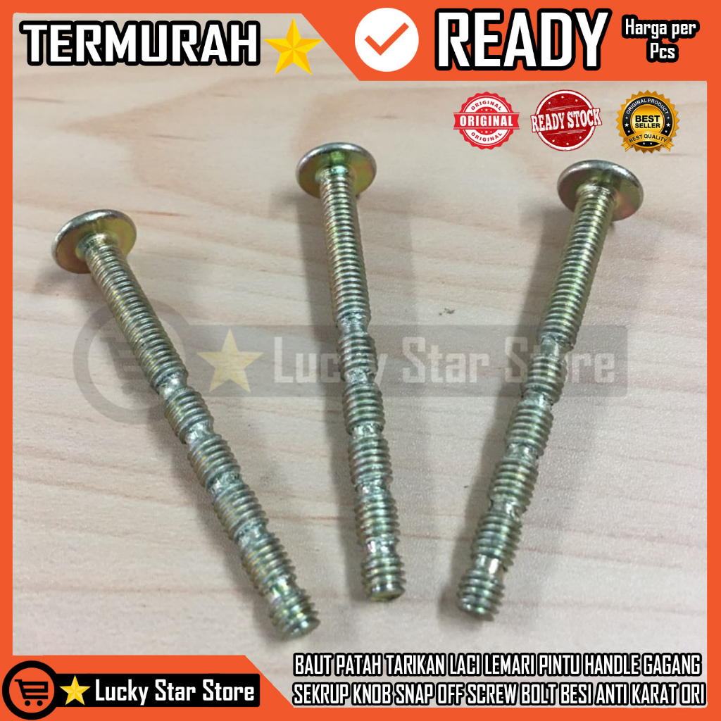 Jual BAUT PATAH TARIKAN LACI LEMARI PINTU HANDLE BESI SEKRUP TARIK KNOB ...