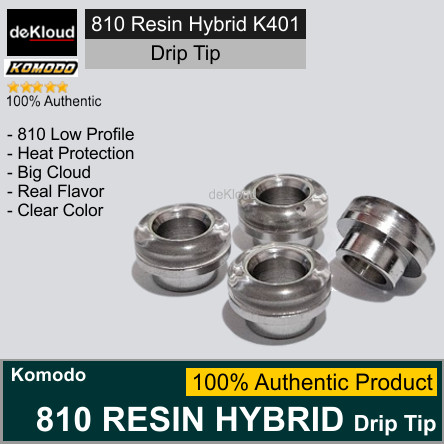 Jual Authentic 810 Resin Hybrid Clear Drip Tip | K401 Komodo driptip ...
