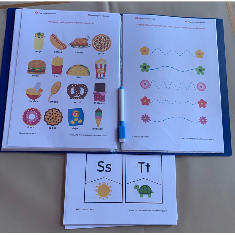 Jual 100 Lembar Worsheet Aktivitas Pertamaku | Worksheet Anak Wipe And ...