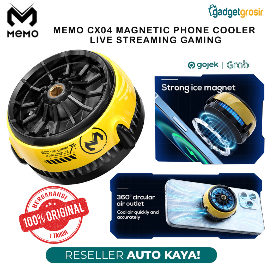 Jual Cooling Fan MEMO CX04 Magnetic Phone Cooler Radiator Pendingin HP Gaming Magnet Accessories ...