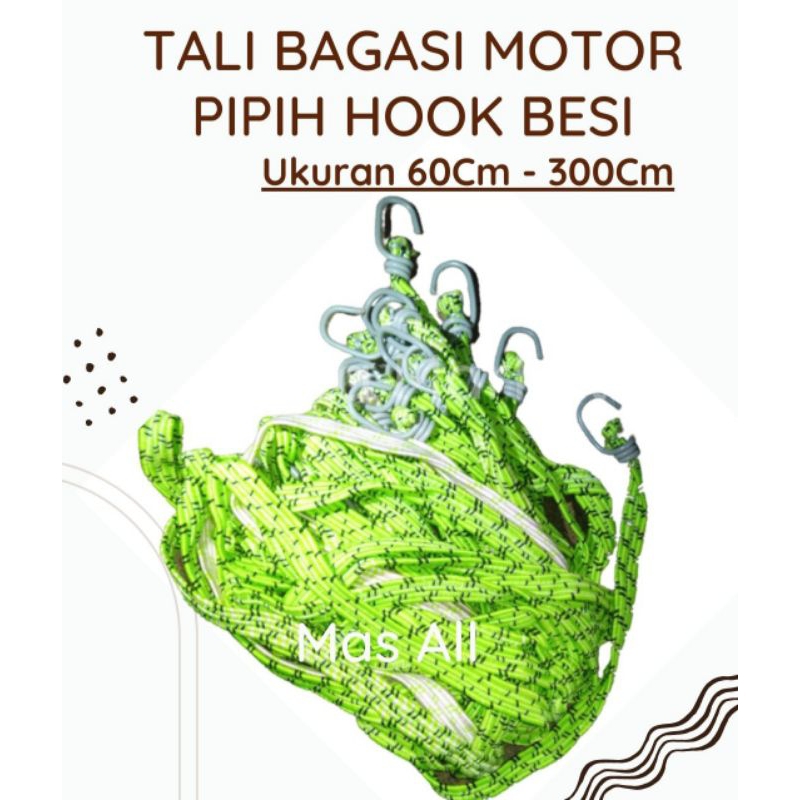 Jual Tali Bagasi Motor Pipih Hook Besi Ukuran 300Cm / Ikat Barang ...
