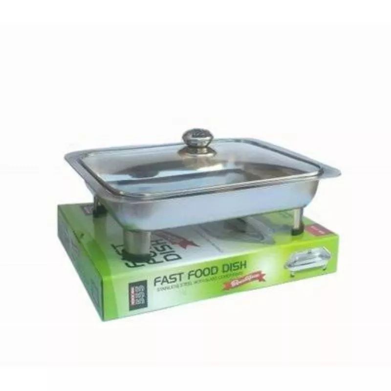 Jual fast food dish tutup full kaca + sendok kerang | Shopee Indonesia