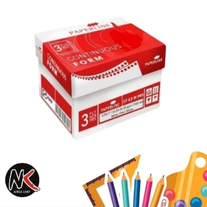 Jual Kertas Komputer K3/Continuous Form PAPERLINE 3 Ply NCR (9,5*11 ...