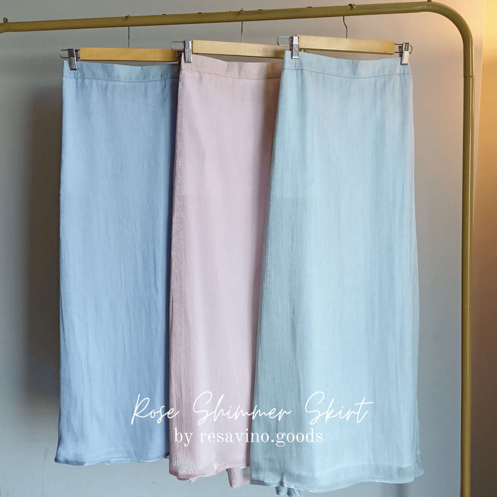 Jual Resavino Rose Shimmer Skirt - Rok shimmer korea | Shopee Indonesia