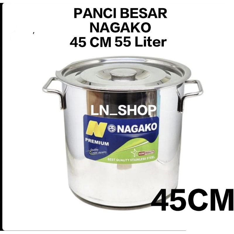 Jual Panci Stock Pot Nagako Besar Jumbo Stainless Steel + Tutup 55 ...