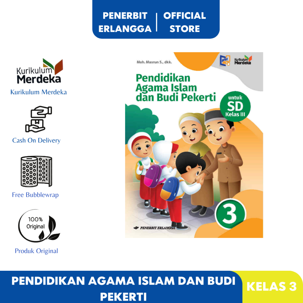 Jual Erlangga Official Pendidikan Agama Islam And Budi Pekerti Sd Kelas 3 Kurikulum Merdeka 