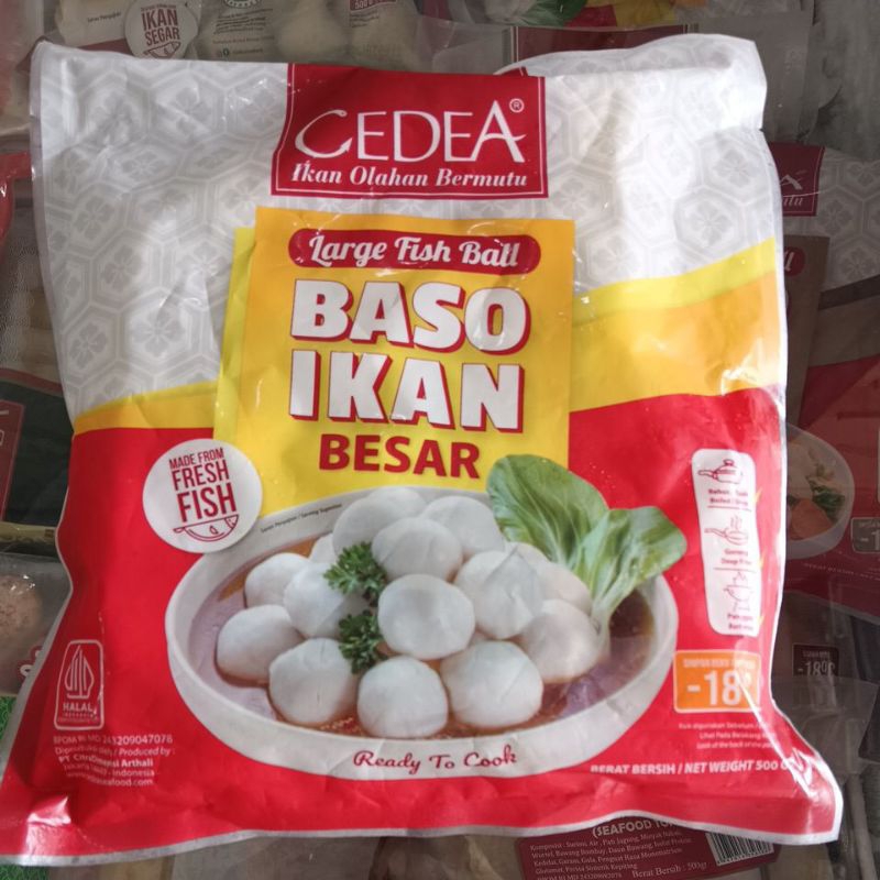 Jual Cedea Bakso Ikan Besar 500gr dan 1kg, baso ikan udang, bakso ikan ...