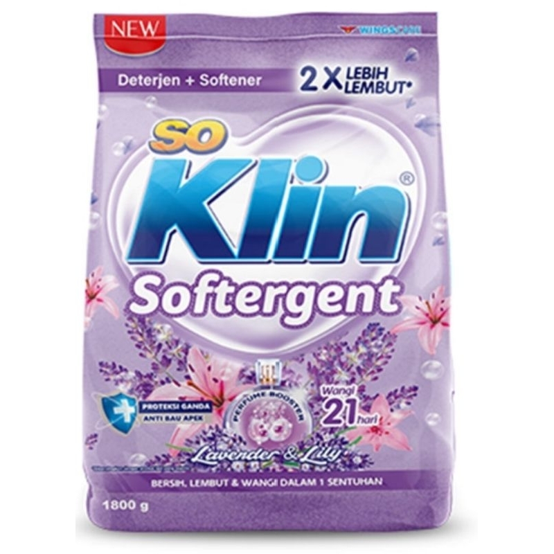 Jual SOKLIN SOFTERGEN BUBUK 1.8KG LAVENDER | Shopee Indonesia