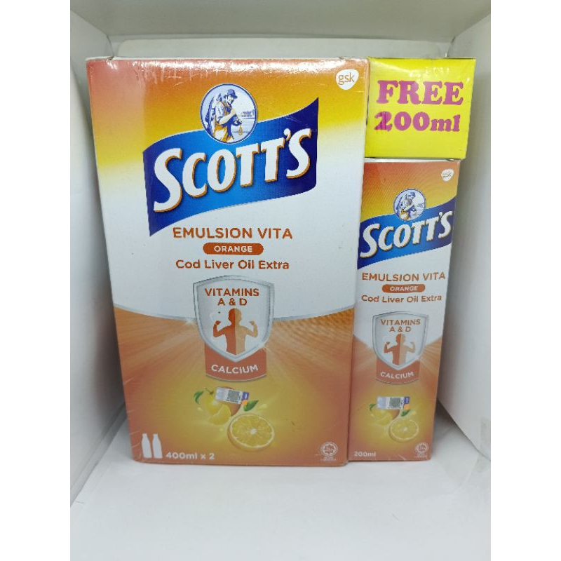 Jual SCOTT'S EMULSION ORIGINAL 400 ML - VITAMIN ANAK / MEREK MALAYSIA ...