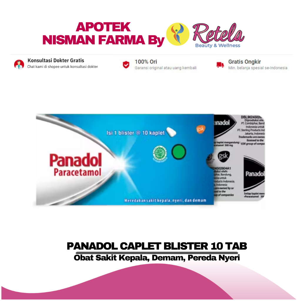 Jual PANADOL CAPLET BLISTER 10 TABLET | Shopee Indonesia