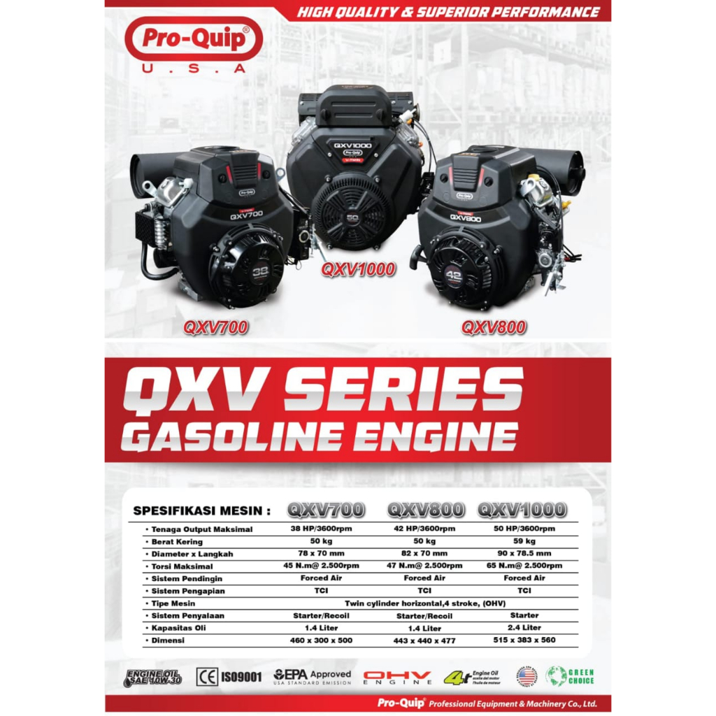 Jual Engine Penggerak 38HP QXV700 PROQUIP / Mesin Ketiting Serba Guna ...