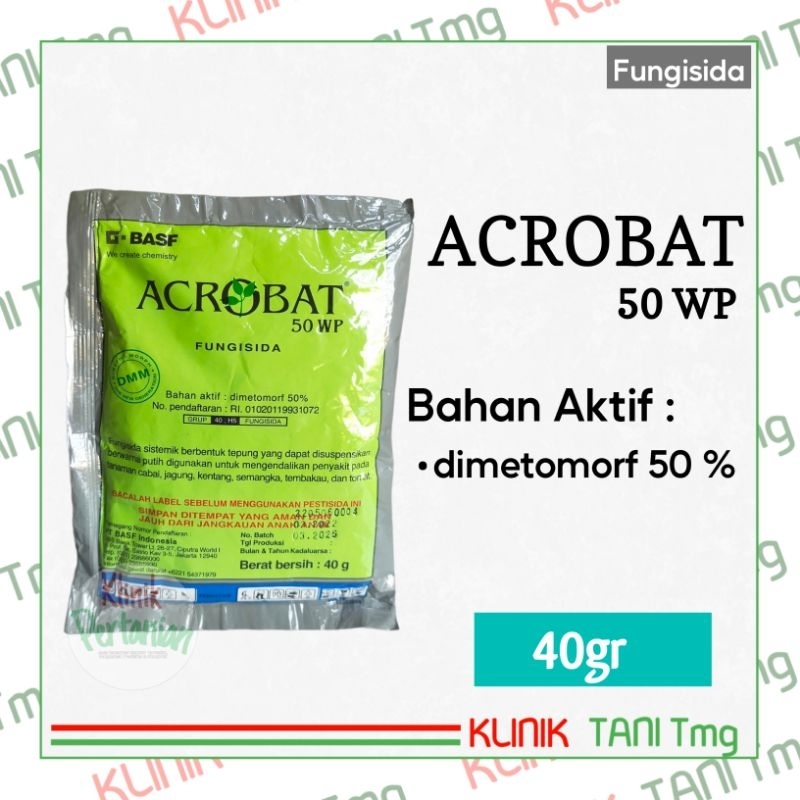 Jual ACROBAT 50WP - 40gr | FUNGISIDA SISTEMIK BERBAHAN AKTIF DIMETOMORF 50% | OBAT BUSUK DAUN ...