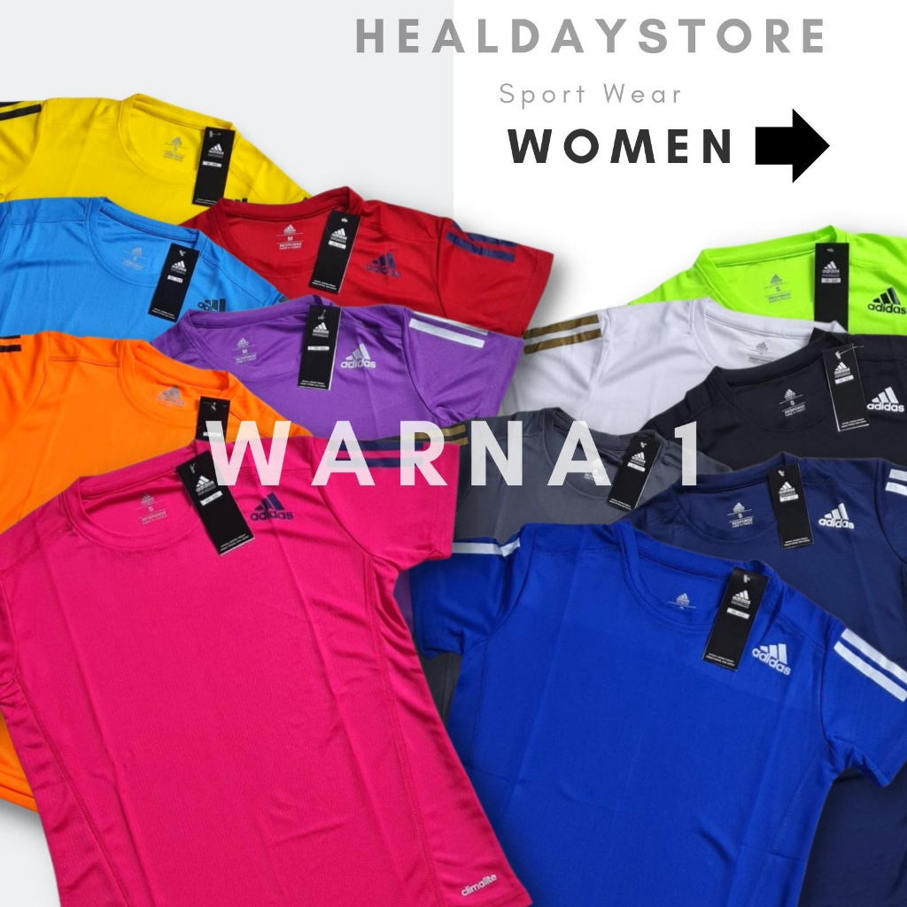 Jual Baju Olahraga Wanita AD fitness Lari Jogging - Kaos Olahraga Cewek ...