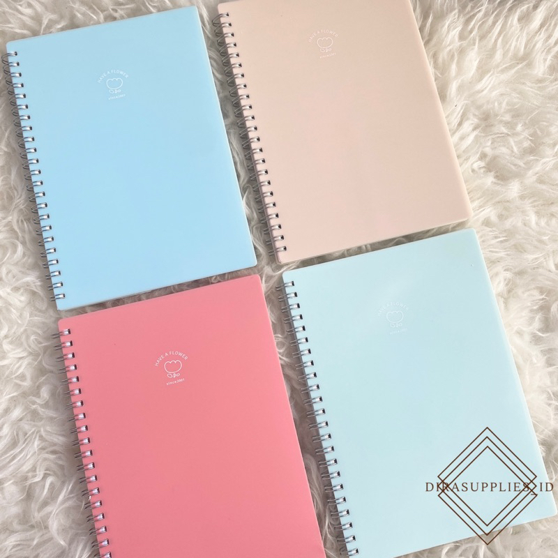 Jual Buku Tulis Notebook Polos Spiral Aesthetic Warna Pastel Soft A5 ...